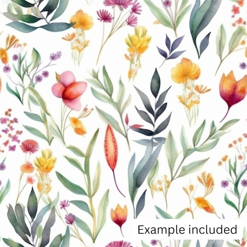 Midjourney Prompt For Floral Seamless Pattern Flower Etsy Australia 