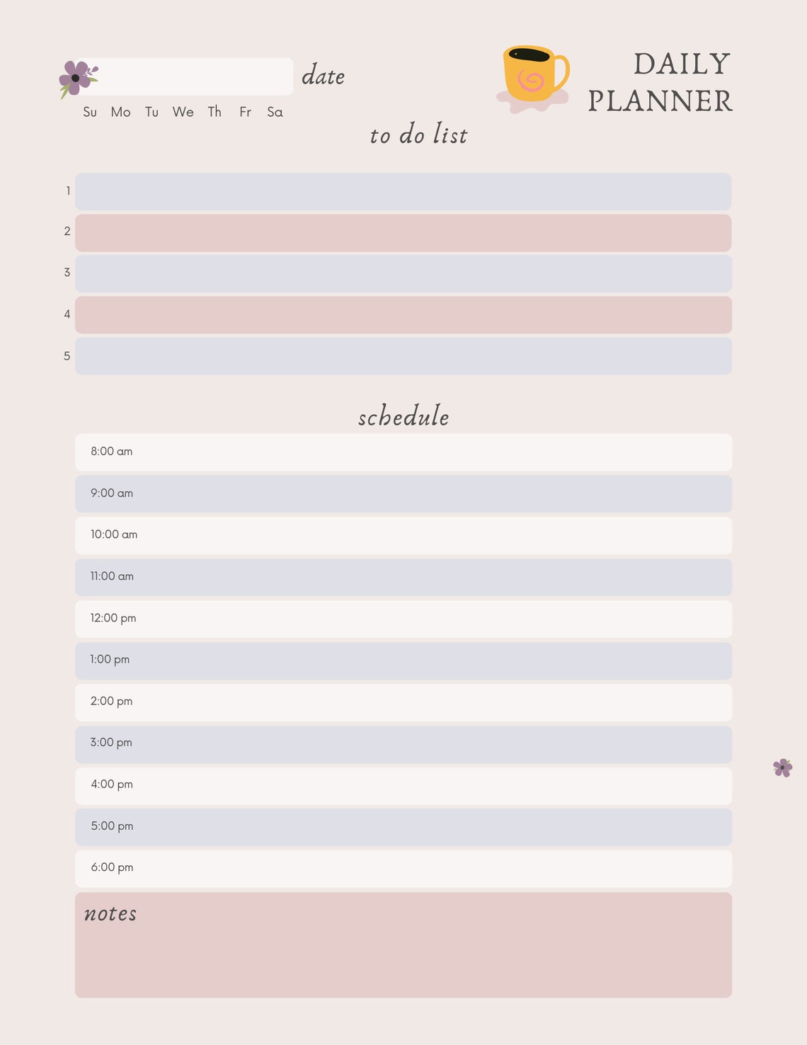 Digital Planner, To-do List, Daily Planner, Digital Daily Planner ...