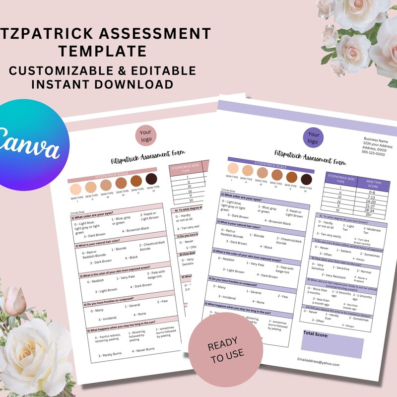 Skin Assessment Form - Etsy