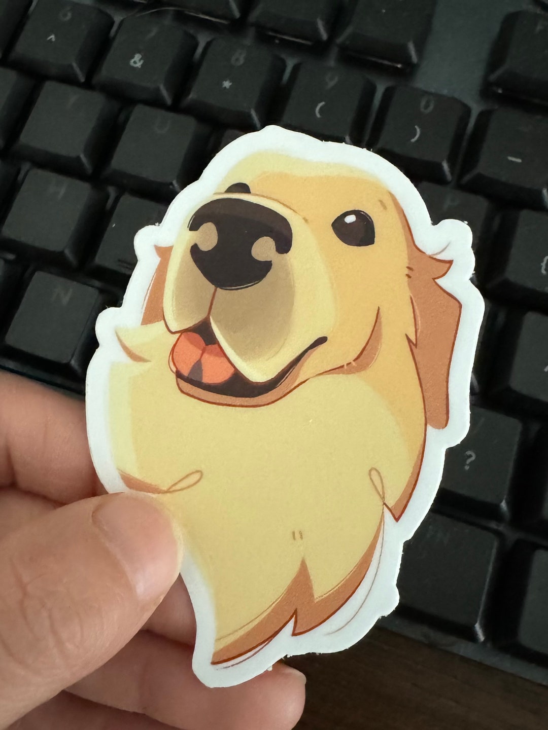 2. Golden Retriever Sticker -smile -portrait - Etsy
