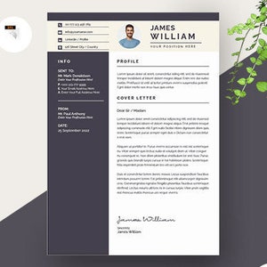 Resume Template | Digital Product | Digital Download | Modern CV ...