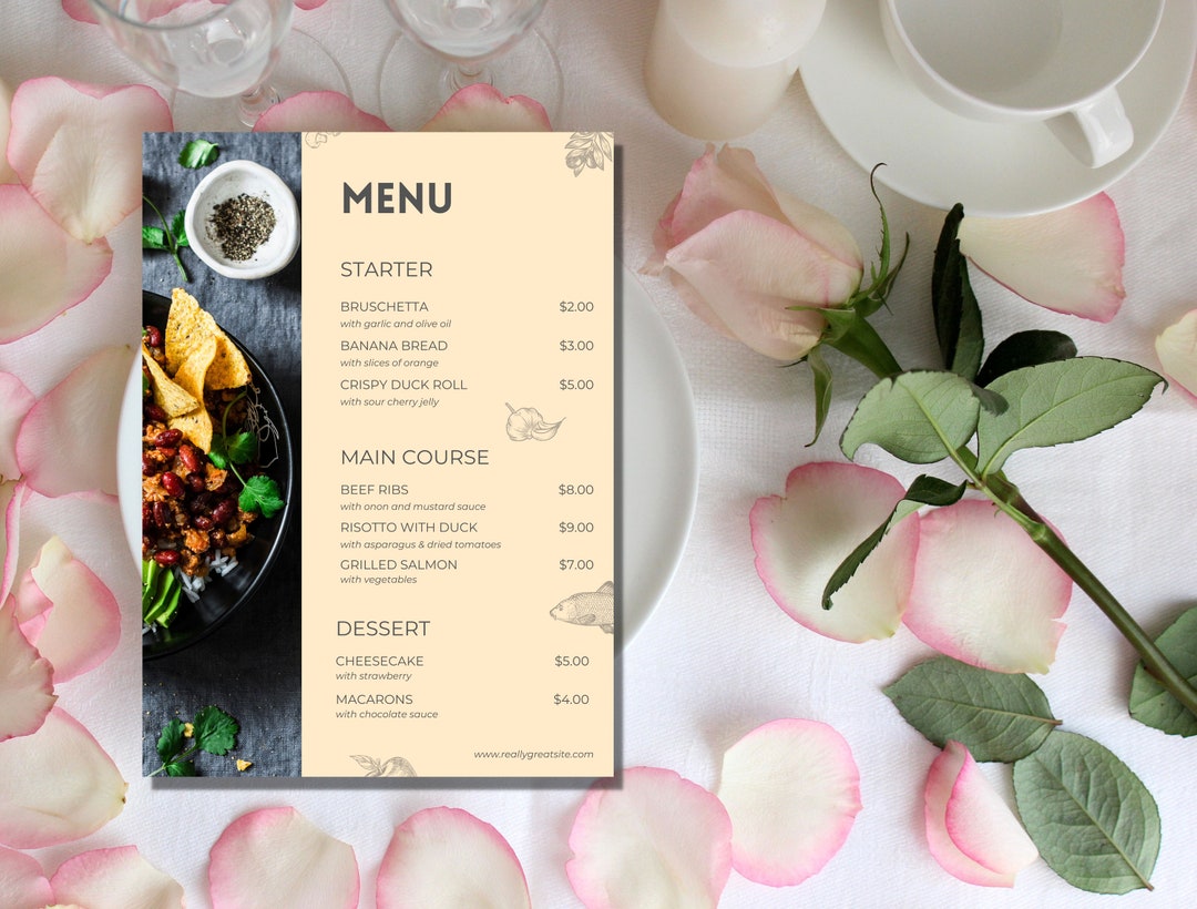 Restaurant Menu Modern, Professional Editable Menu Templates, Newly ...