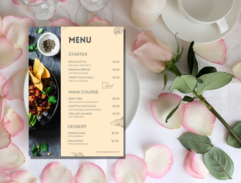 Restaurant Menu Modern, Professional Editable Menu Templates, Newly ...