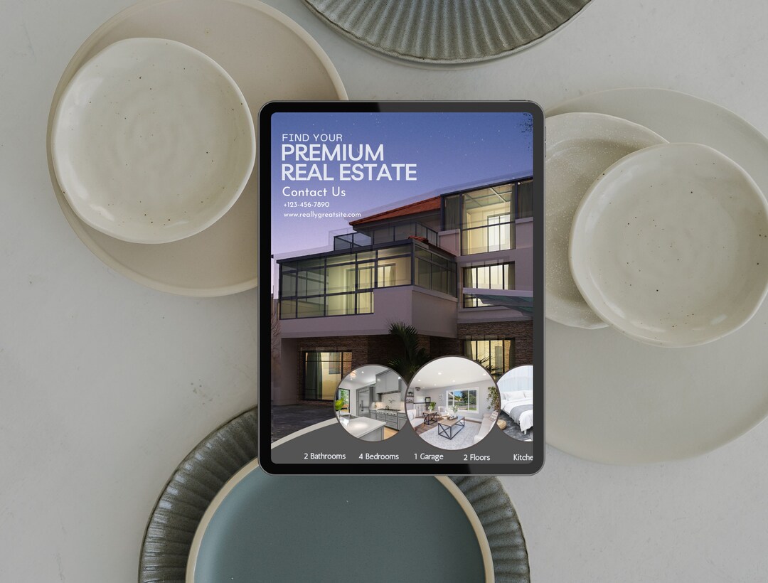Luxury Modern Real Estate Ad Templates, New Property Ad Template ...