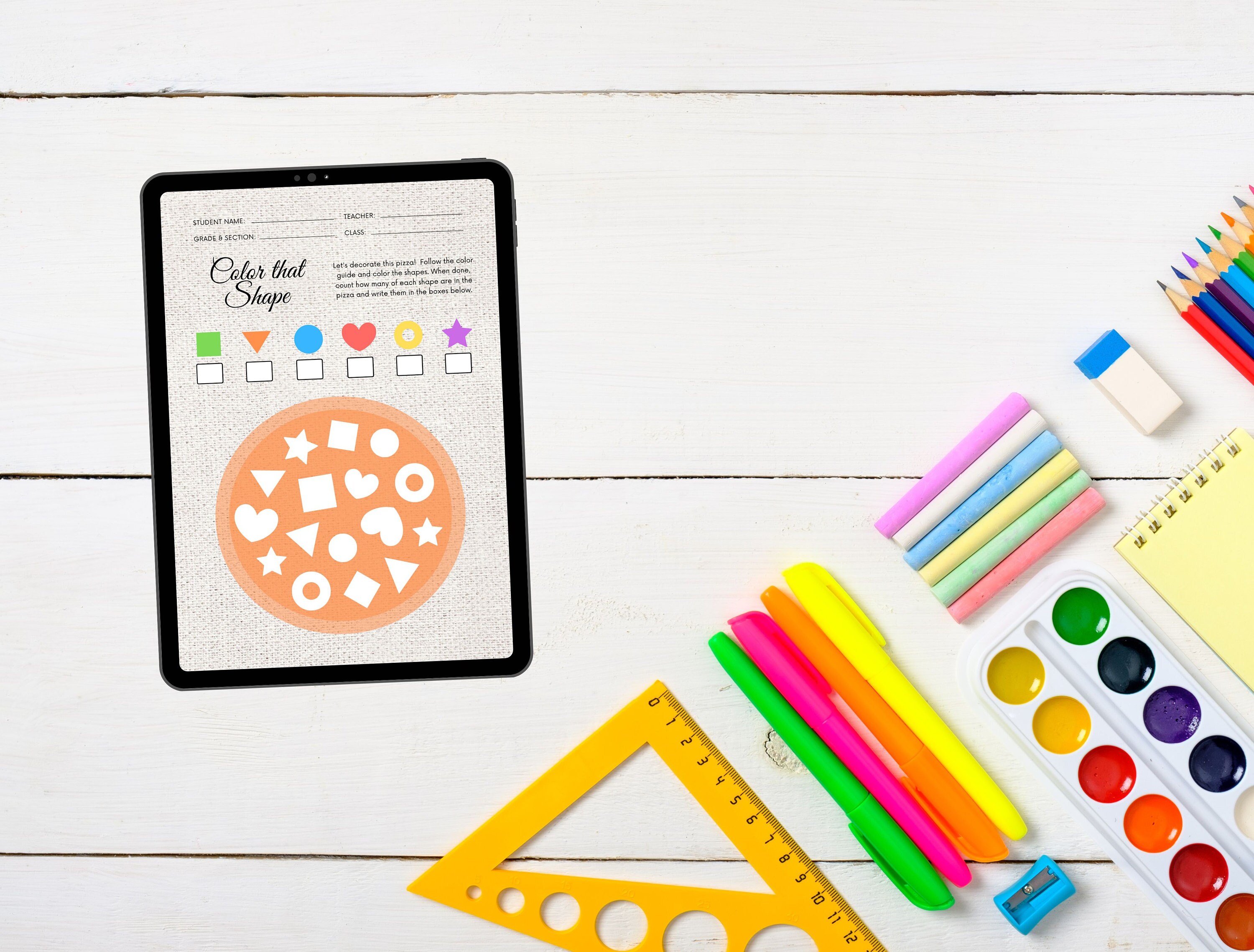 Shapes Worksheet, Worksheet Bundle, Preschool Worksheets, Editable ...