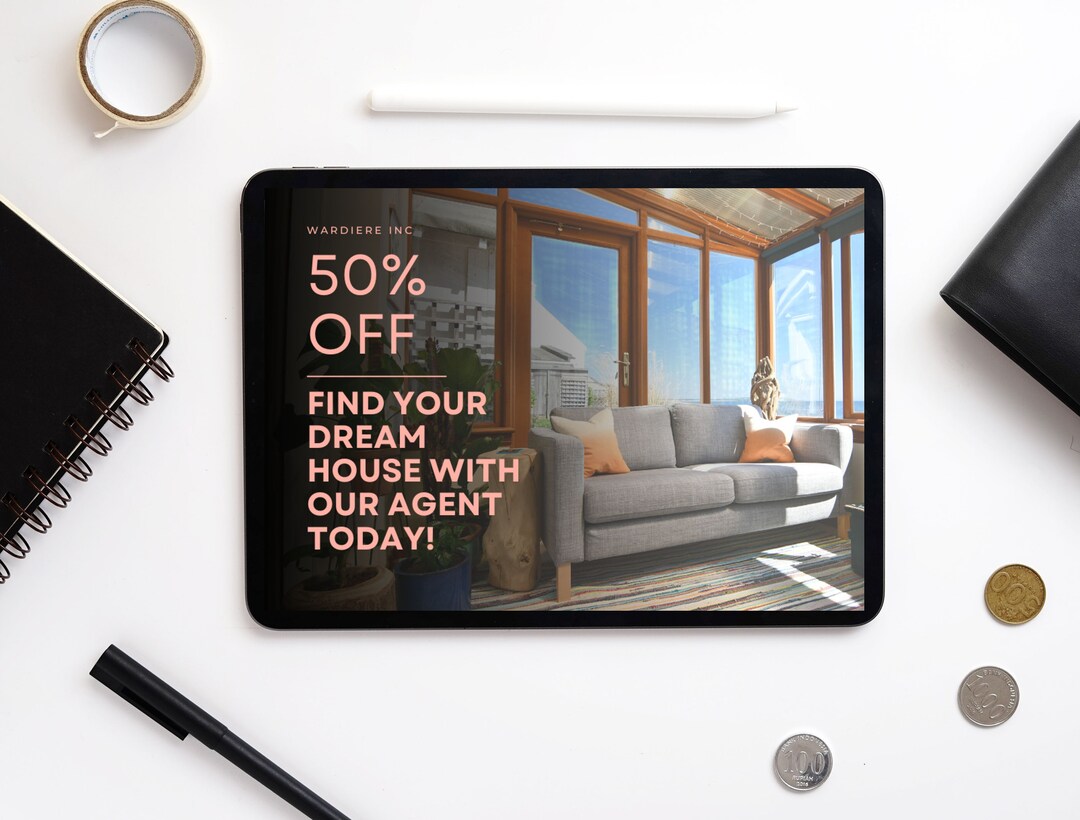 Luxury Modern Real Estate Ad Templates, New Property Ad Template ...