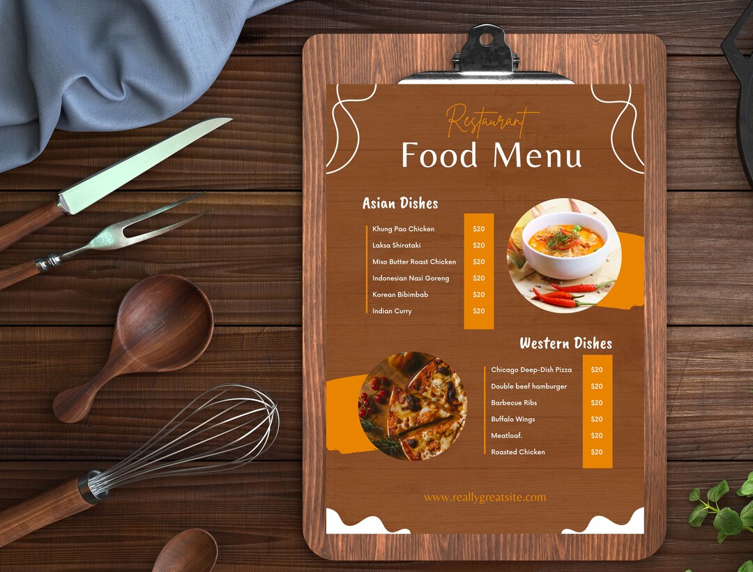 Restaurant Menu Modern, Professional Editable Menu Templates, Newly ...