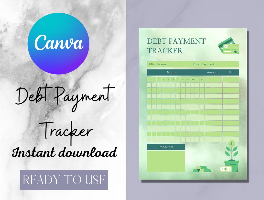 Debt Tracker, Debt Reality, Debt Tracker PDF, Printable, Debt Payment ...