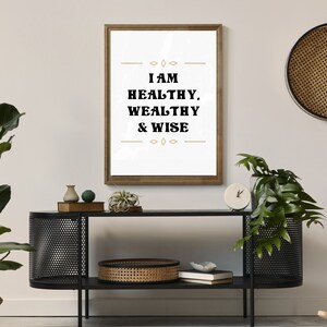 Affirmation Poster, Printable Art, Digital Download, Retro Wall Art ...
