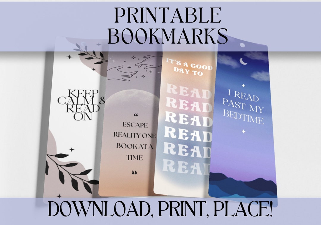 Bookmark, Printable Bookmarks, Bookmarks Printable Bundle, Digital ...