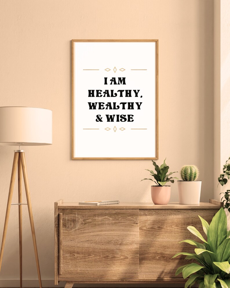Affirmation Poster, Printable Art, Digital Download, Retro Wall Art ...