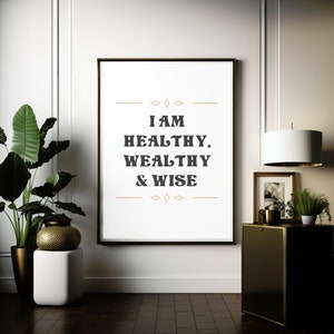 Affirmation Poster, Printable Art, Digital Download, Retro Wall Art ...