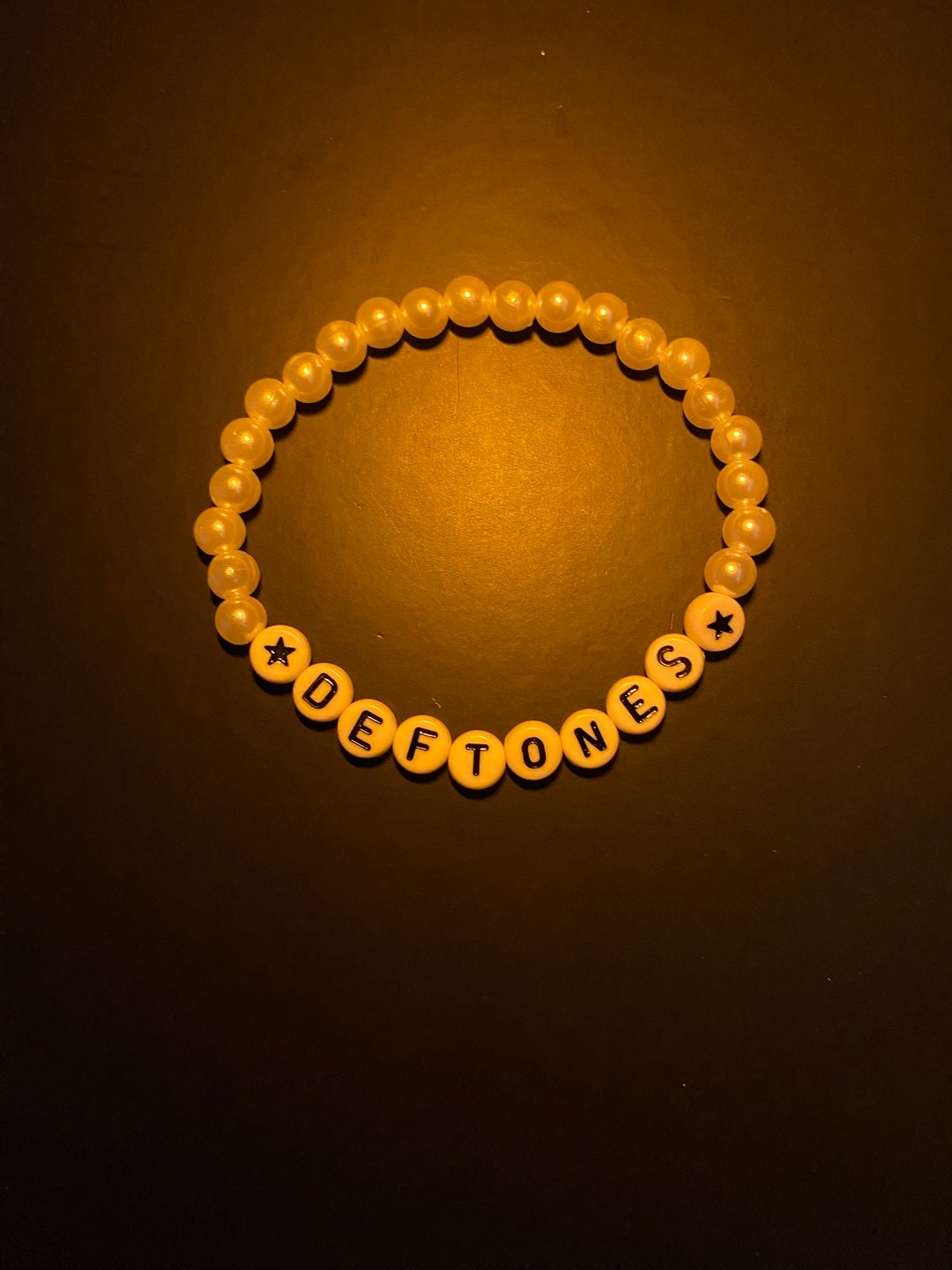 Deftones Bracelet W/ Pearls - Etsy