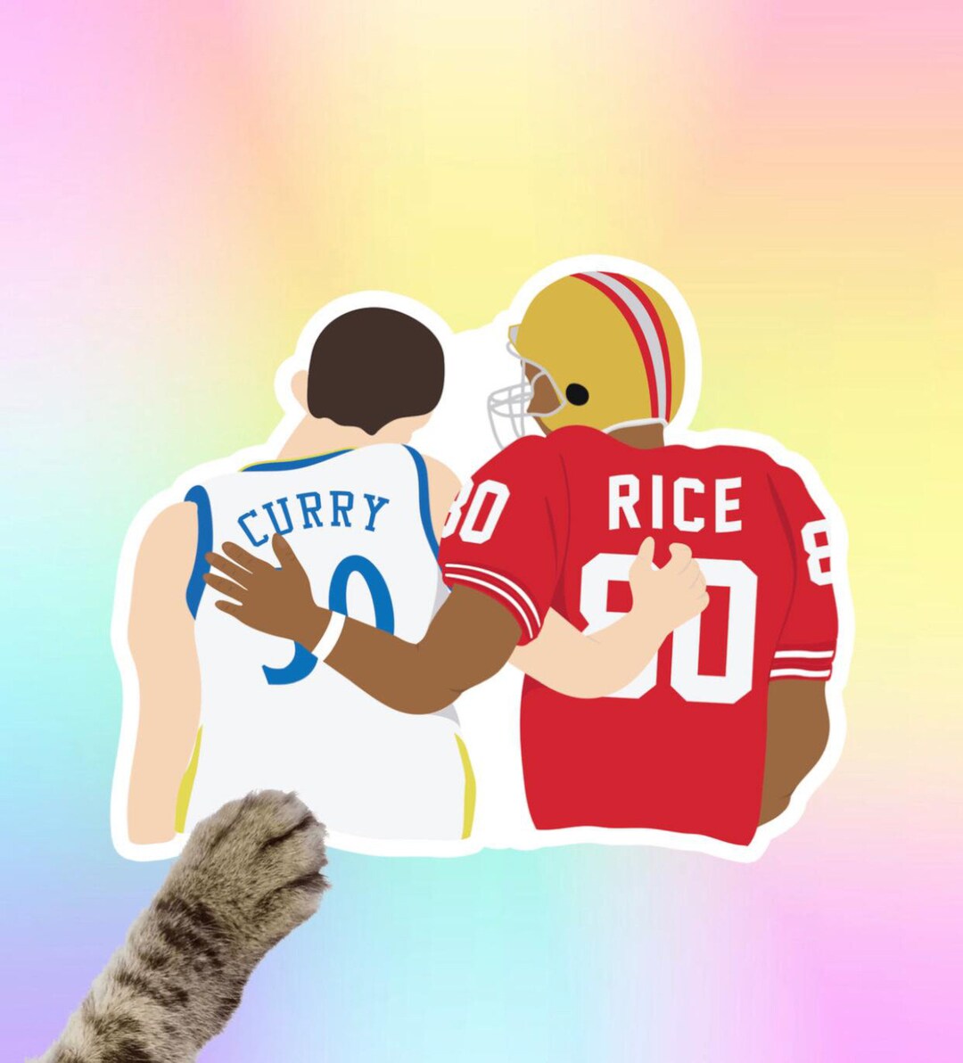 CURRY RICE, 4" Die-cut Vinyl Sticker, Sports Sticker, Funny Sticker ...