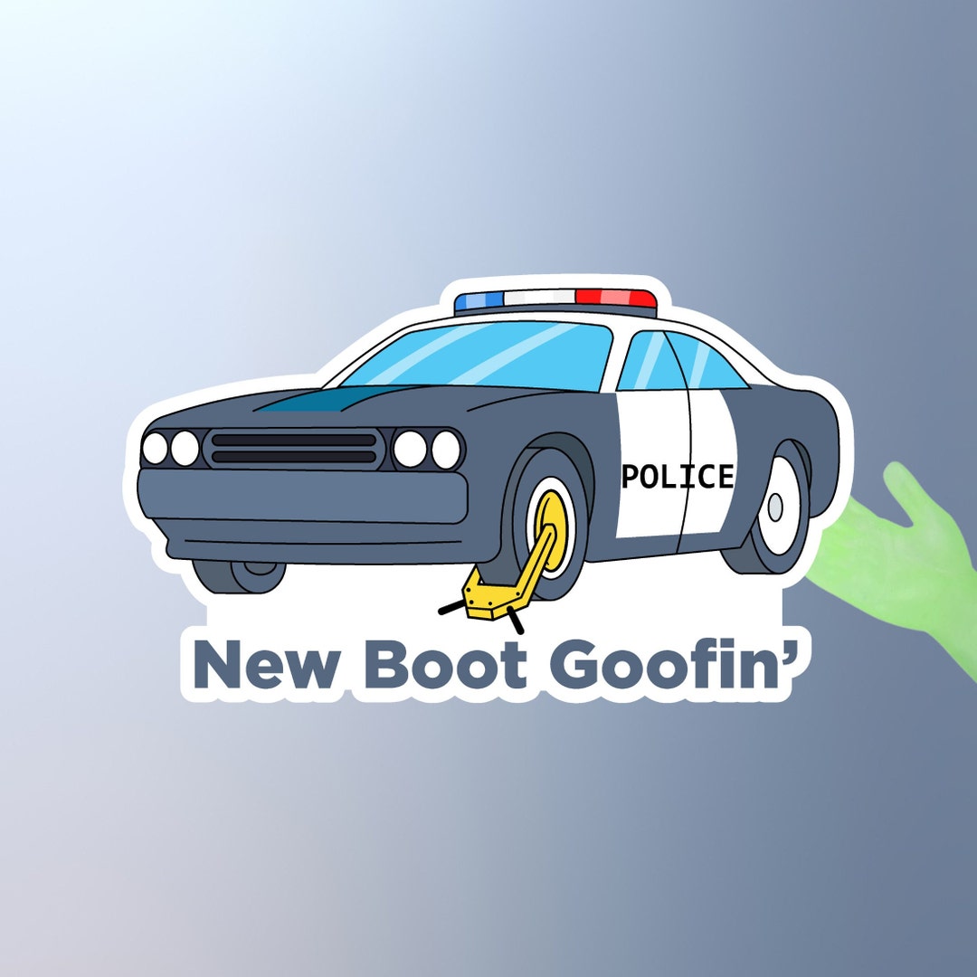NEW BOOT, WHODIS?, 4" Die-cut Vinyl Sticker, Funny Sticker, Pun Sticker ...