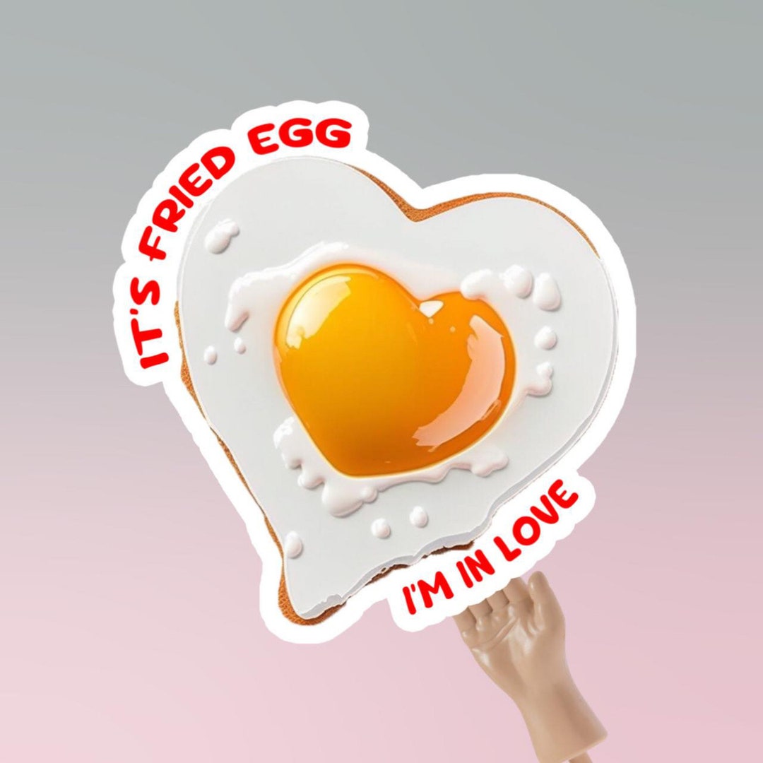 FRIED EGG FRIDAY, 4" Die-cut Vinyl Sticker, Food Sticker, Funny Sticker ...