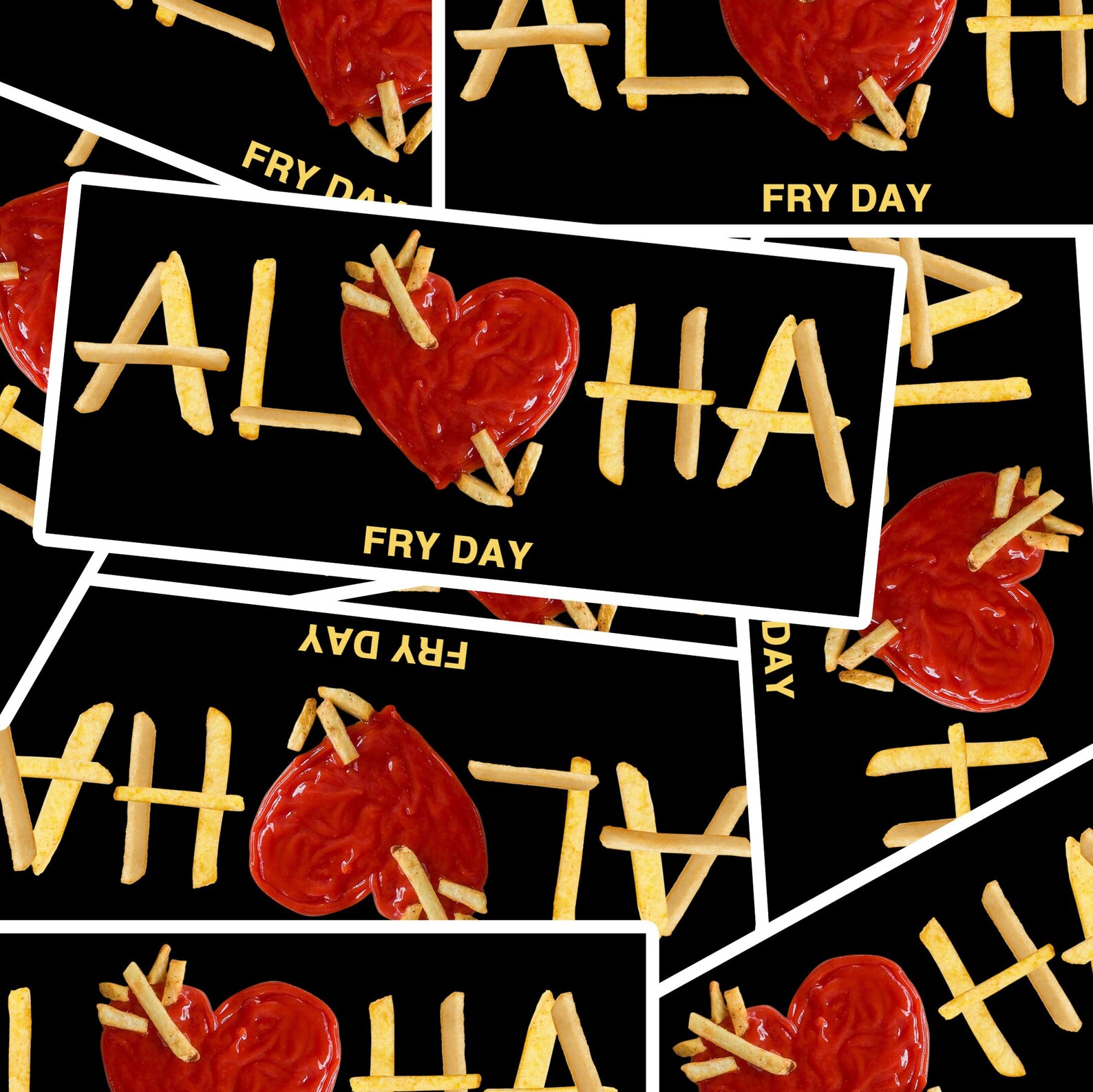 FRY DAY, 4" Die-cut Vinyl Sticker, Funny Sticker, Decal, Pun Sticker ...