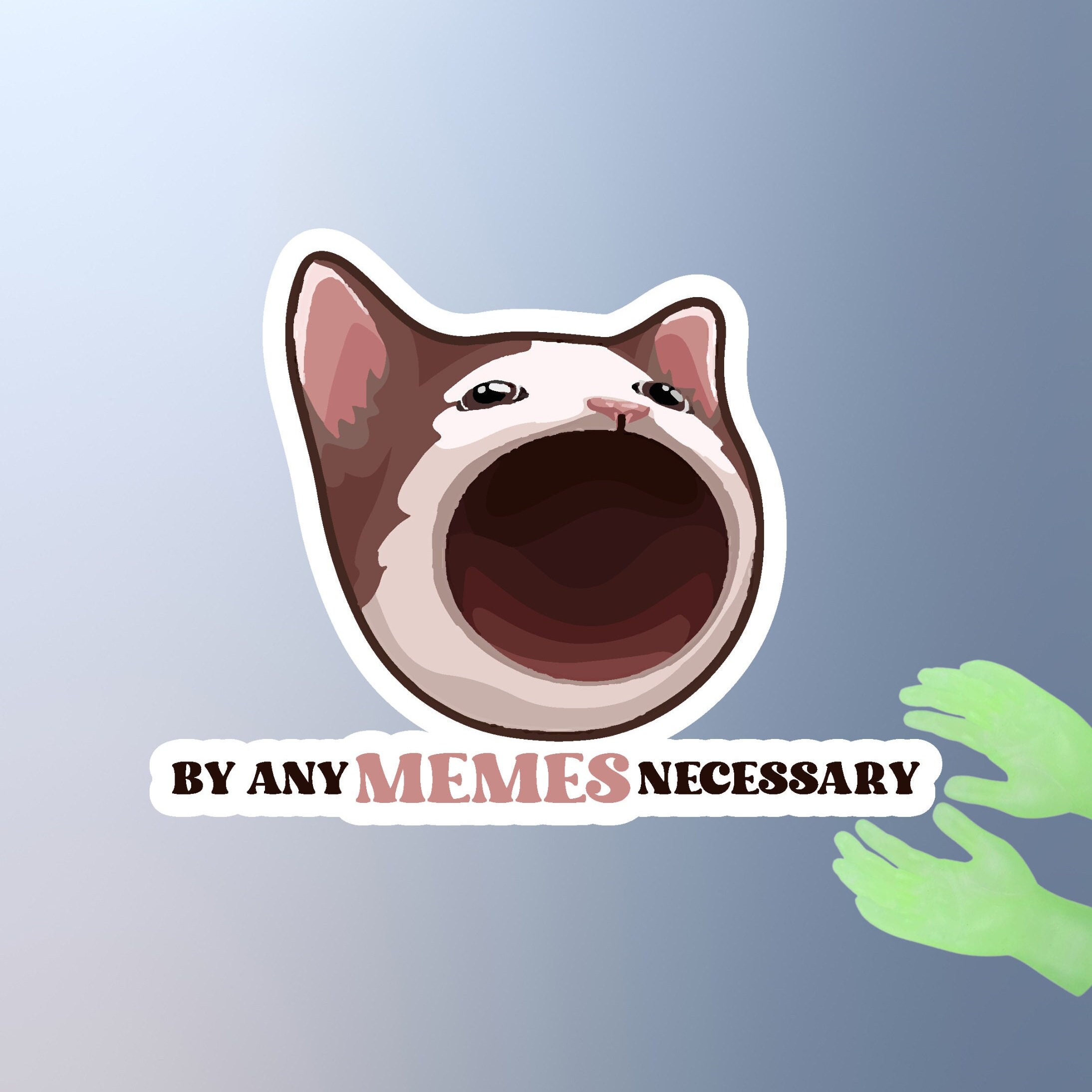 EXTREME MEME, 4" Die-cut Vinyl Sticker, Funny Sticker, Pun Sticker ...