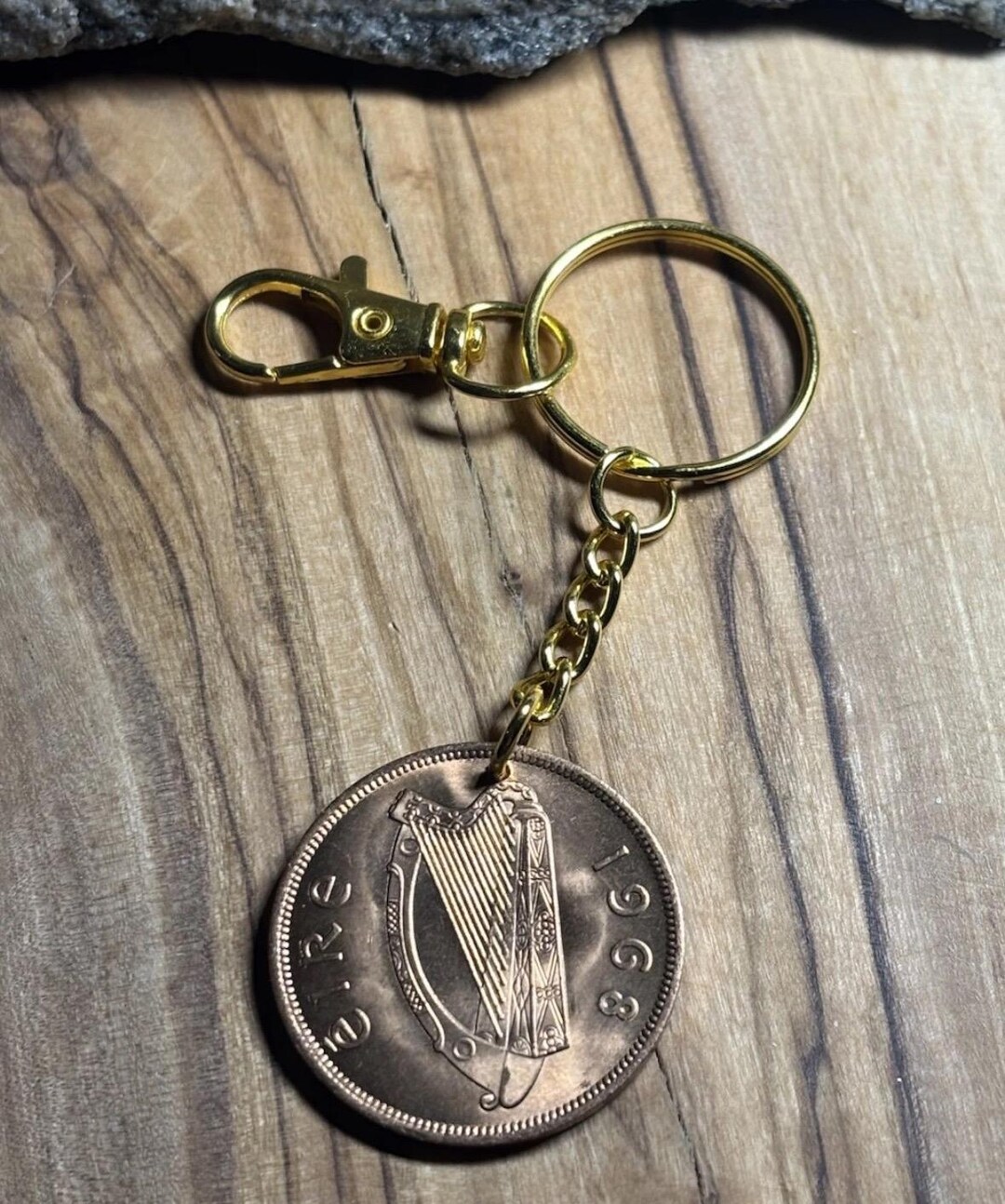 Ireland Eire Copper Coin Irish Keychain Harp Lucky Great Gift! - Etsy