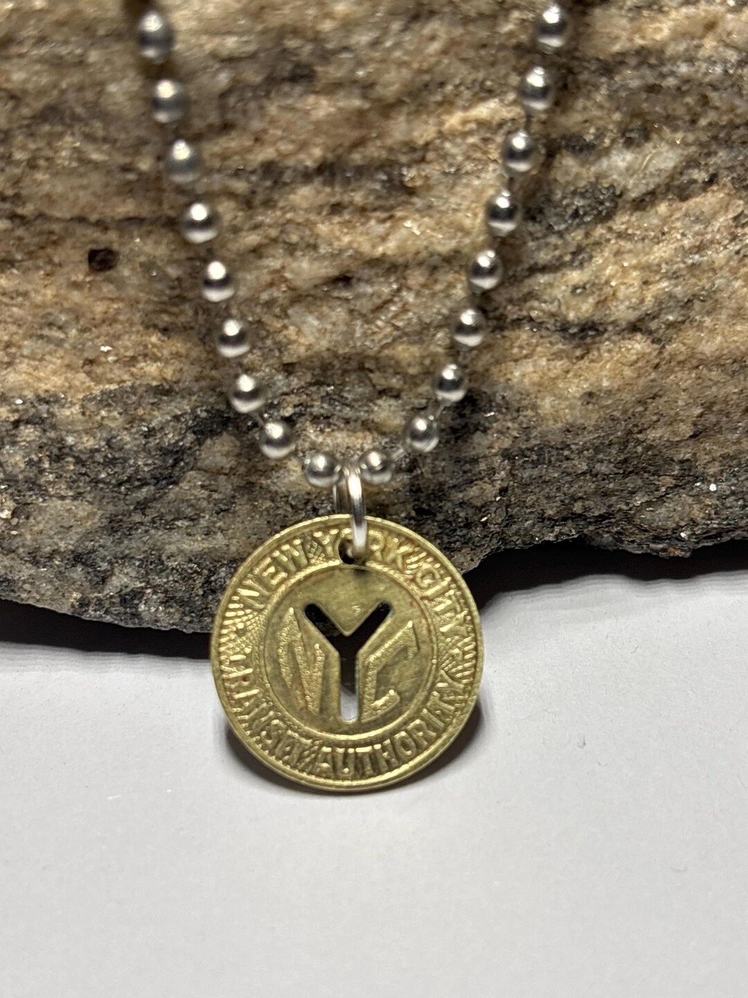 Vintage 1953 NYC New York City Subway Token Pendant. Great Gift! Wear ...