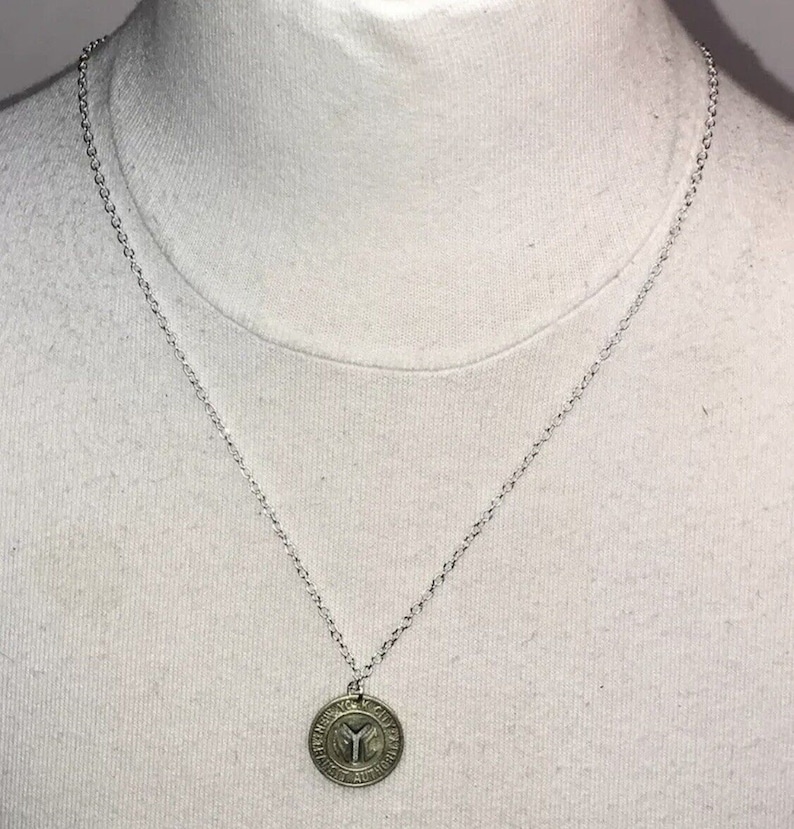 NYC 1953 New York City Subway Transit Token Pendant Manhattan. on 20 ...