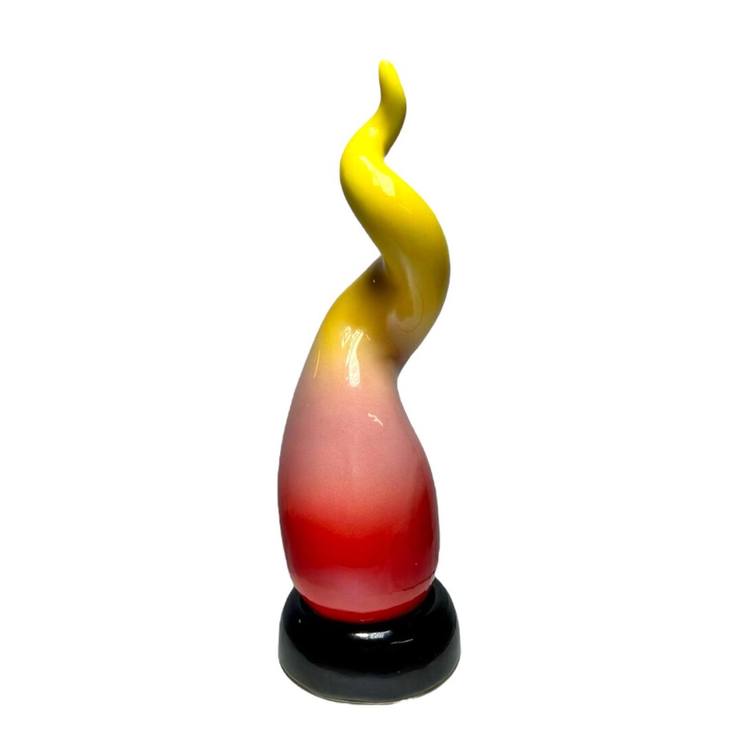 Vertical Lucky Horn in Sicilian Ceramic, H 30 Cm Approx. (1pc) Modern ...