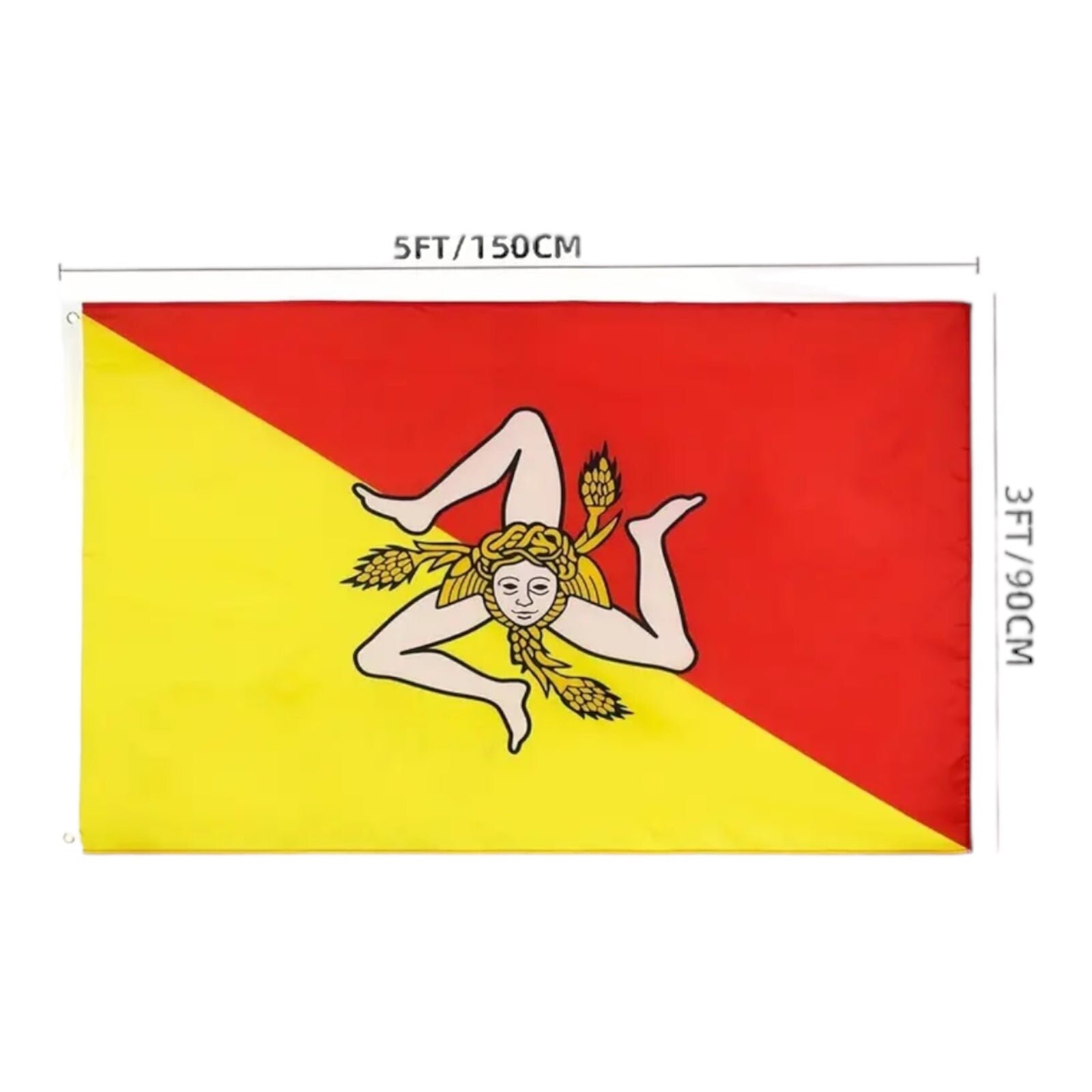 Sicilian Flag 5x3 Feet - Etsy