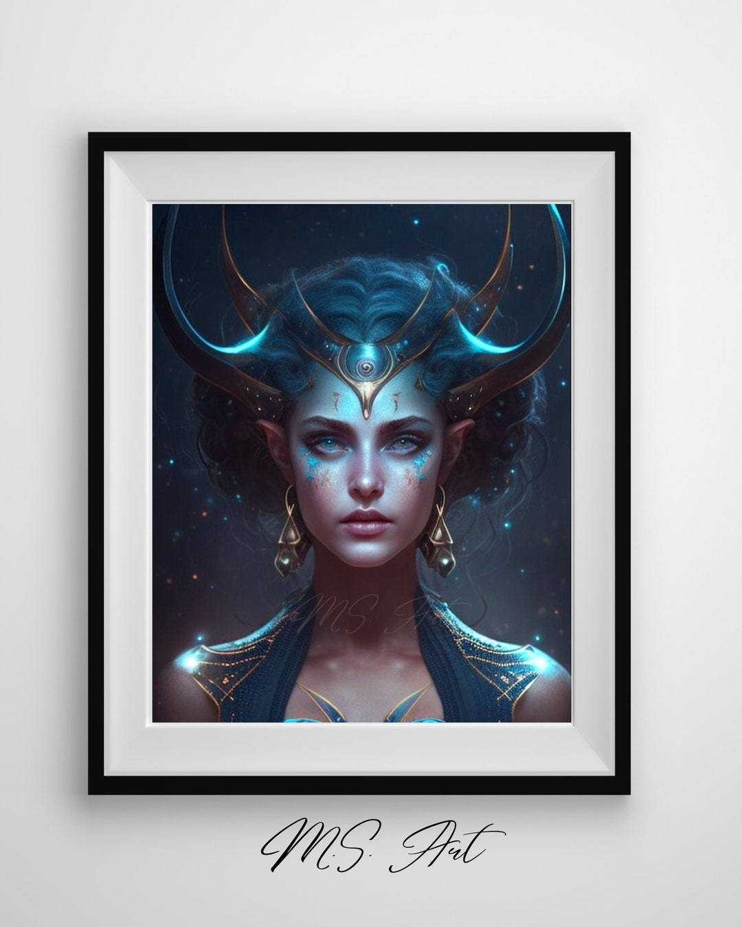 Taurus Queen 2.0- Digital Art Print, Wall Art, Home Decor, Printable - Etsy