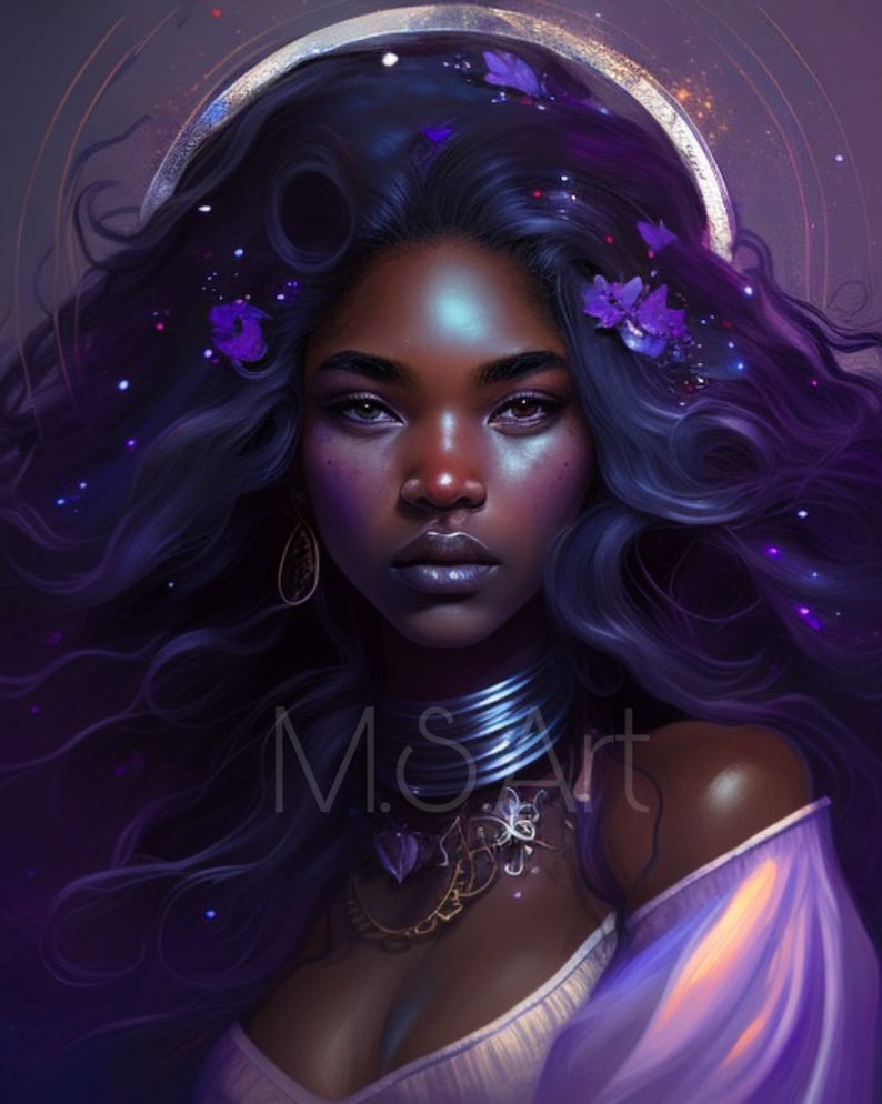 Pisces Queen 2.0- Digital Art Print, Wall Art, Home Decor, Printable - Etsy