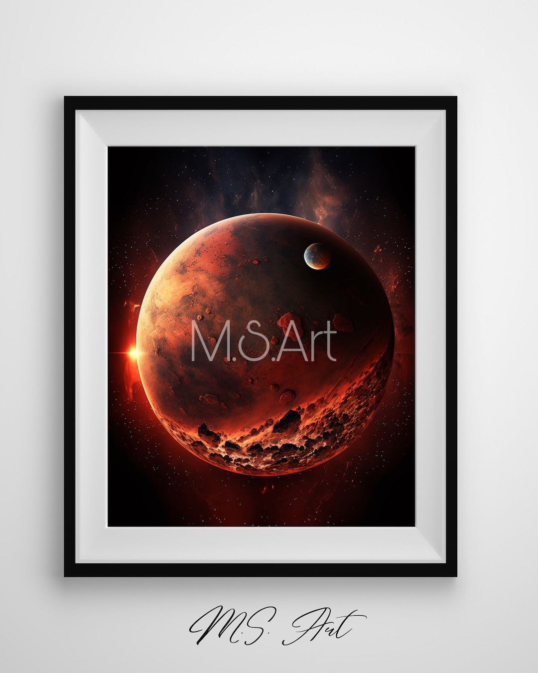 Mars- Digital Art Print, Wall Art, Home Decor, Printable - Etsy