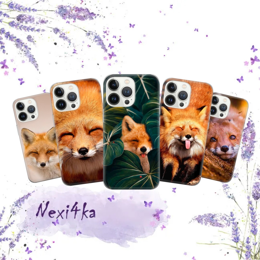 Funny Fox Phone Case Cute Kawaii Fox Cover for iPhone 16 15 14 13 12 ...
