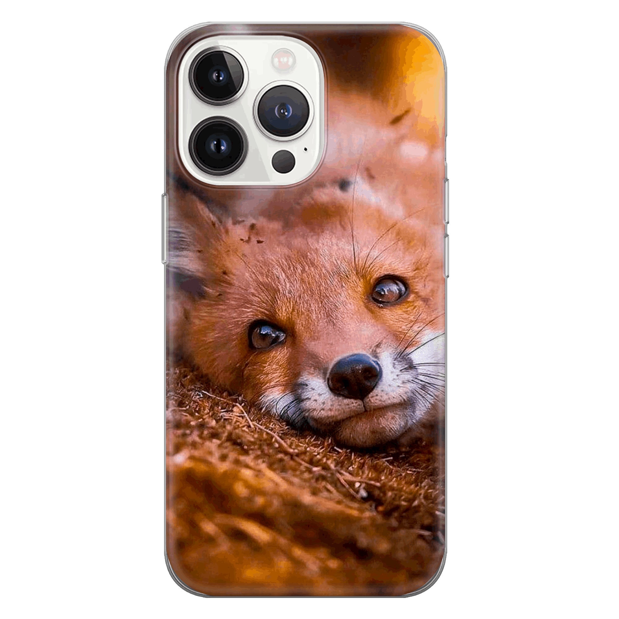Funny Fox Phone Case Cute Kawaii Fox Cover for iPhone 16 15 14 13 12 ...