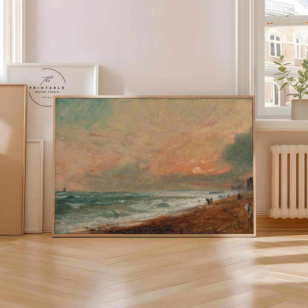 Hove Beach by John Constable | Vintage Seascape Painting | Coastal ...
