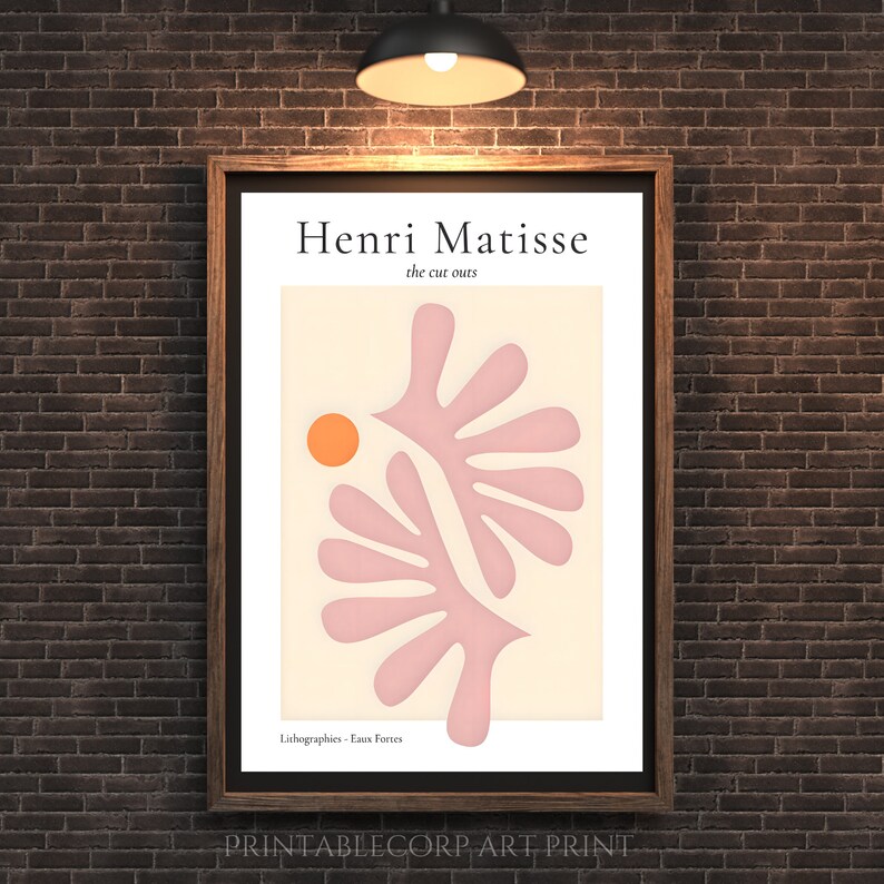Henri Matisse Exhibition Poster, Matisse Print, Vintage Pink Art, Pop ...