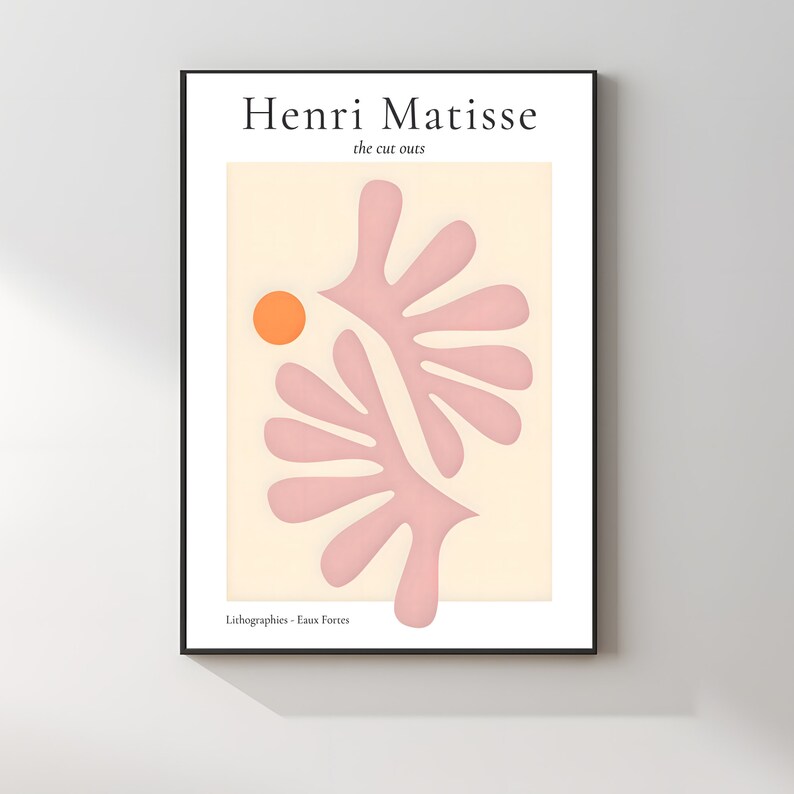 Henri Matisse Exhibition Poster, Matisse Print, Vintage Pink Art, Pop ...