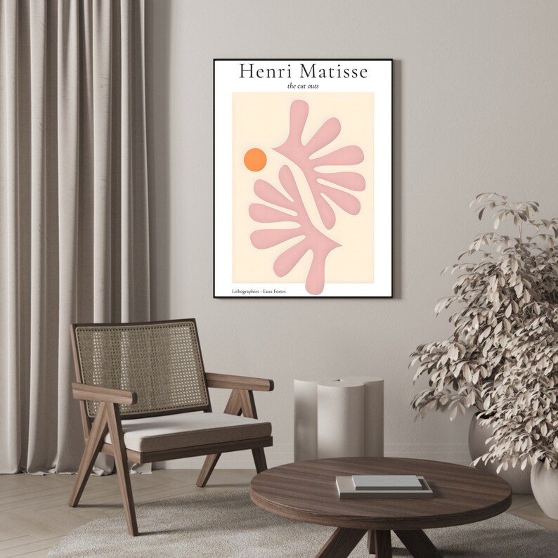 Henri Matisse Exhibition Poster, Matisse Print, Vintage Pink Art, Pop ...