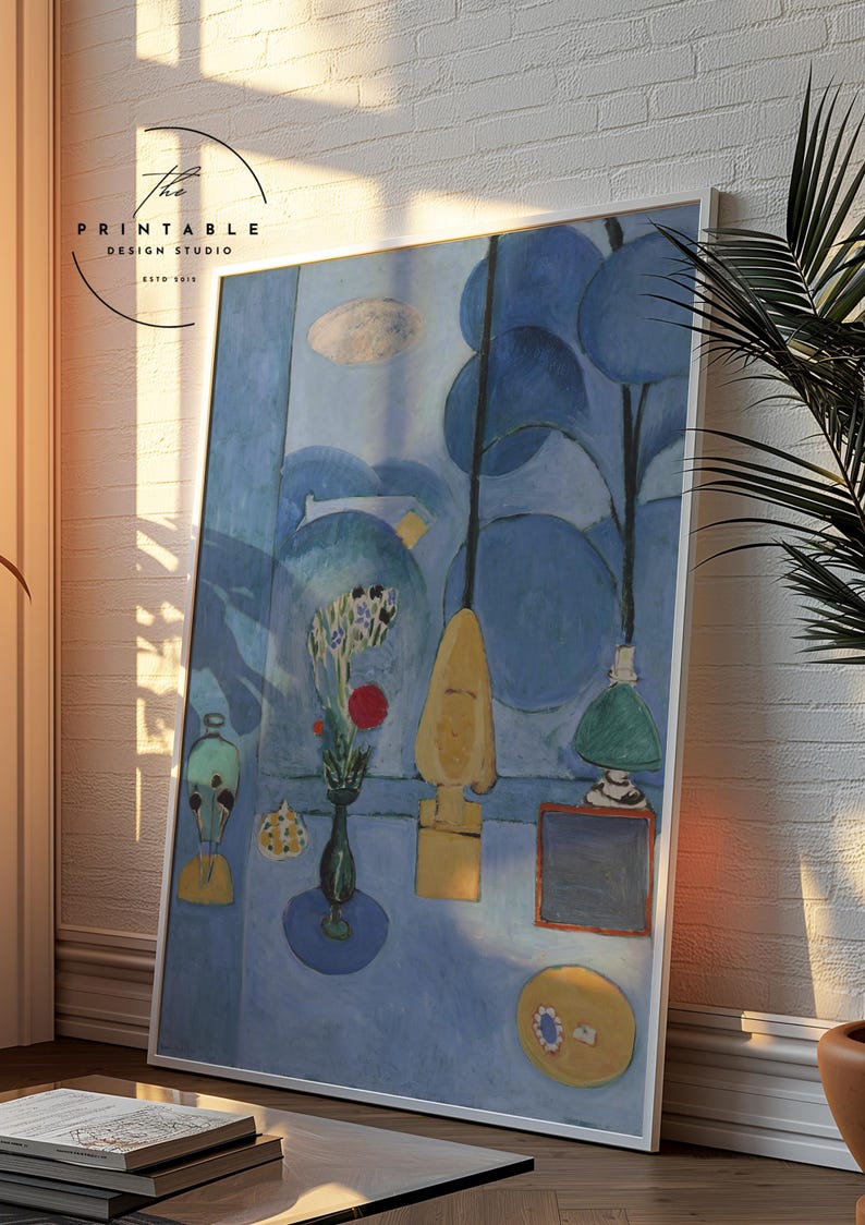 Henri Matisse Blue Window | Fauvism Painting | Abstract Art Print ...