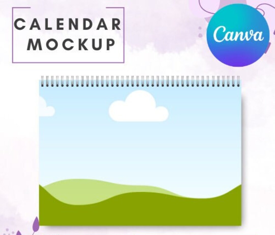 Editable Calendar Mockup With Shadow Effect, Label, Template, New Year ...