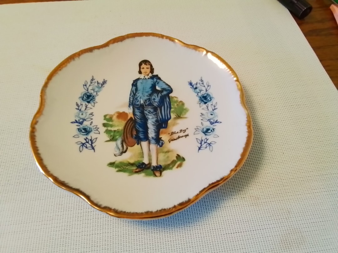 Vintage Blue Boy on a Decorative Plate by Gainsbrough. - Etsy