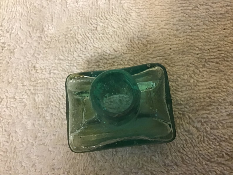 Vintage Small Emerald Green Inkwell Bottle - Etsy