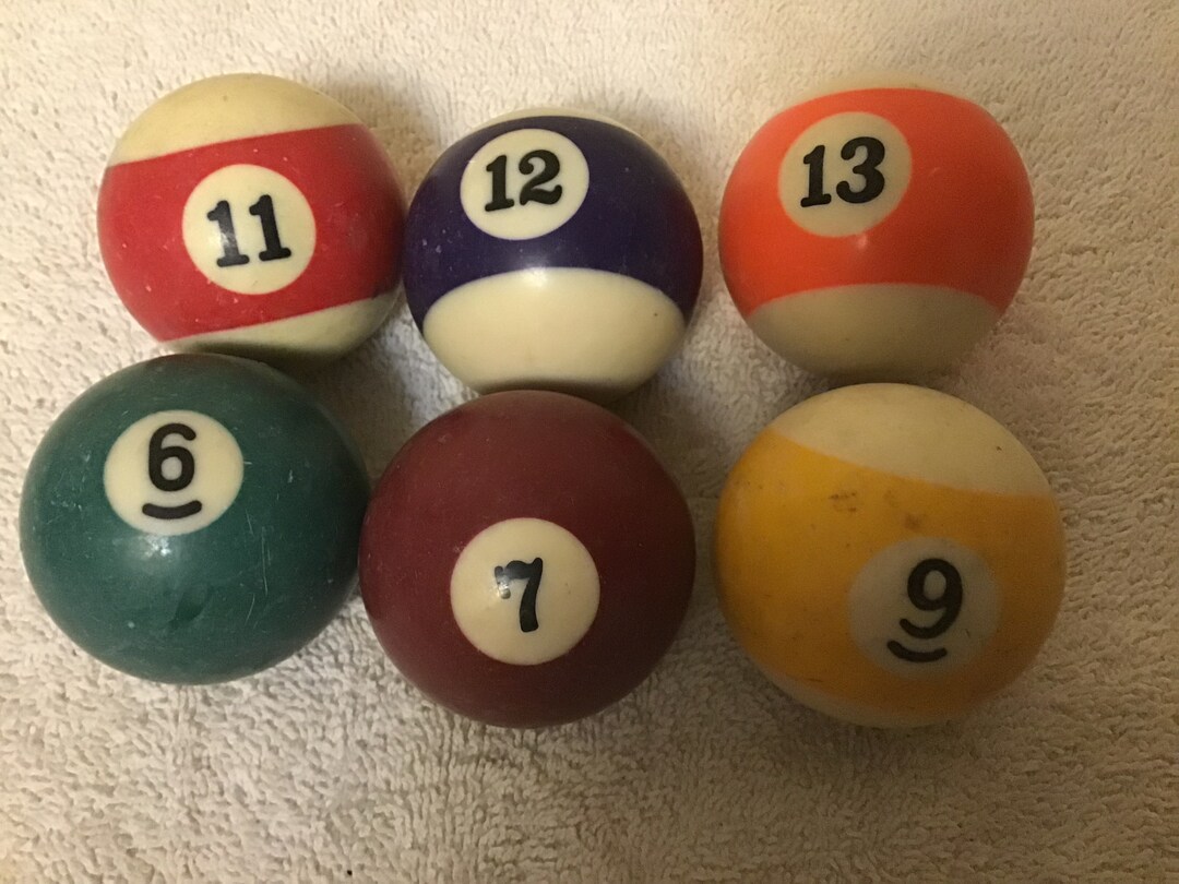 Vintage Rustic Billiard Pool Balls - Etsy