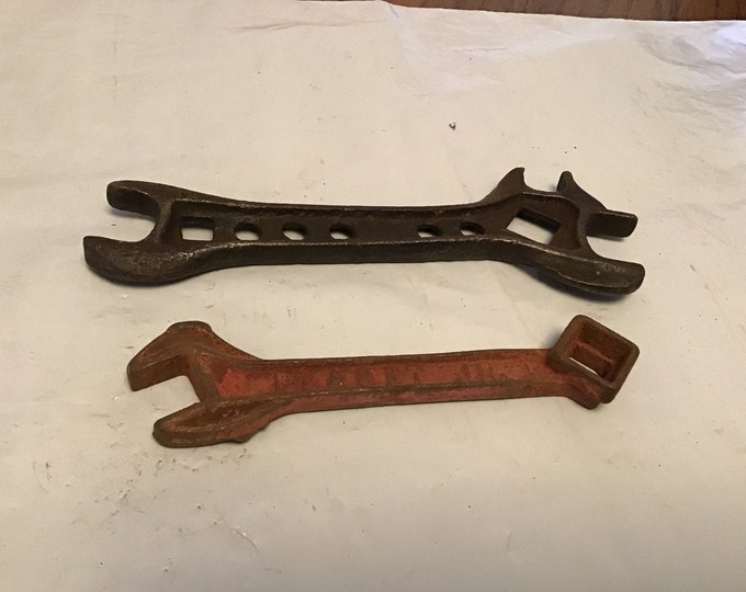 2 Antique Plow Wrenches One Planet JR. No.3 One Unmarked Old Farm Tool ...