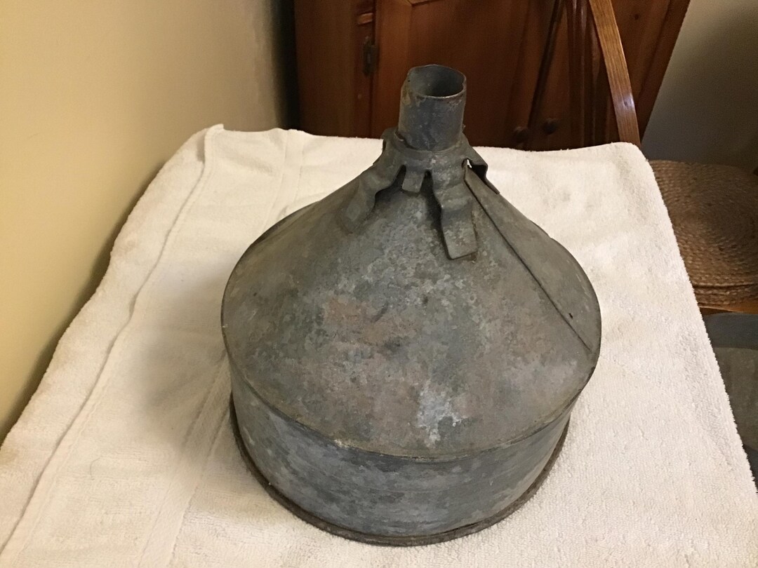 Large Vintage Galvanized Farm Funnel Farm Tool Gas, Oil, Water L-1. - Etsy