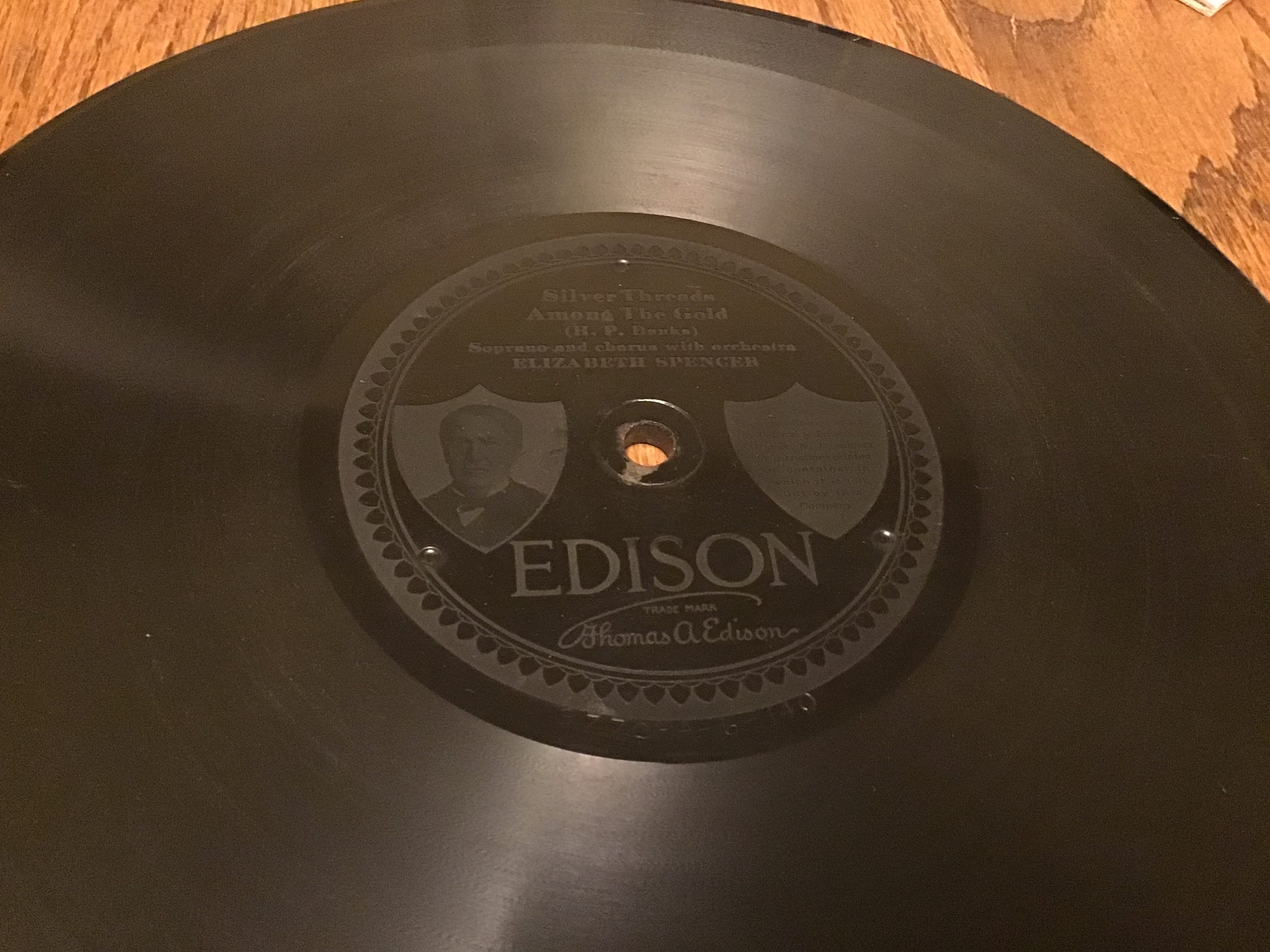 Vintage Edison Thick Record Silver Threads Among the Gold ( H.P. Danks ...
