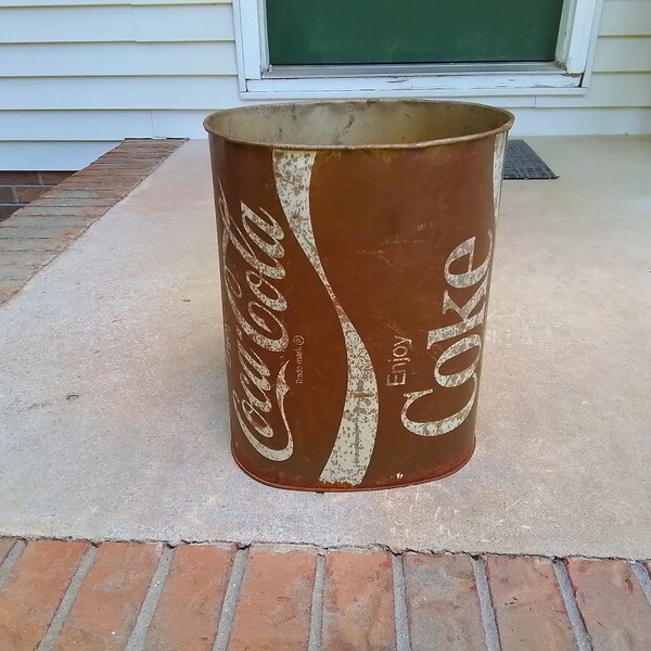 Coca Cola Trash Can - Etsy