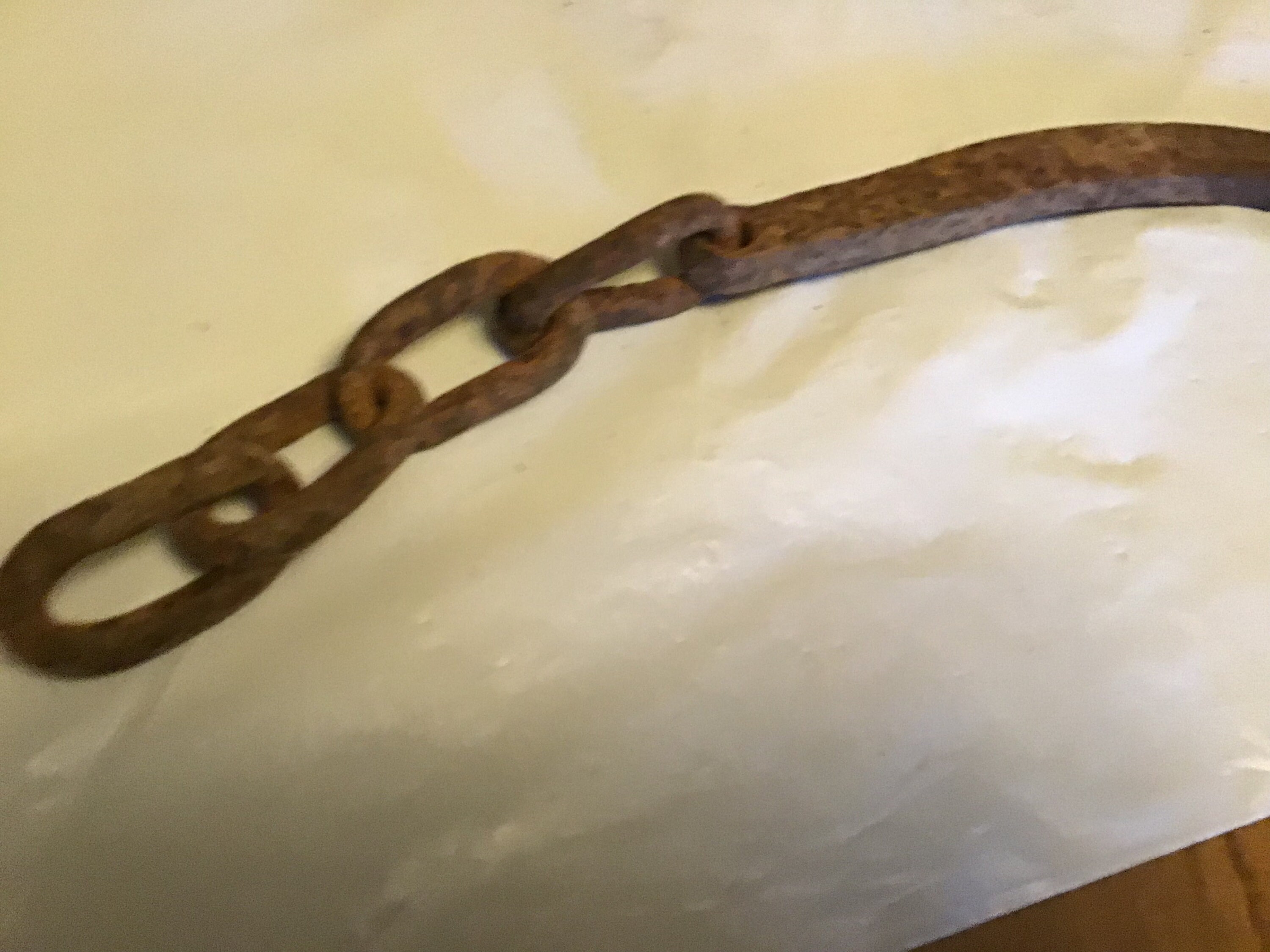 Old Vintage Cast Iron Blacksmith Made Logging Hook With Short Chain ...