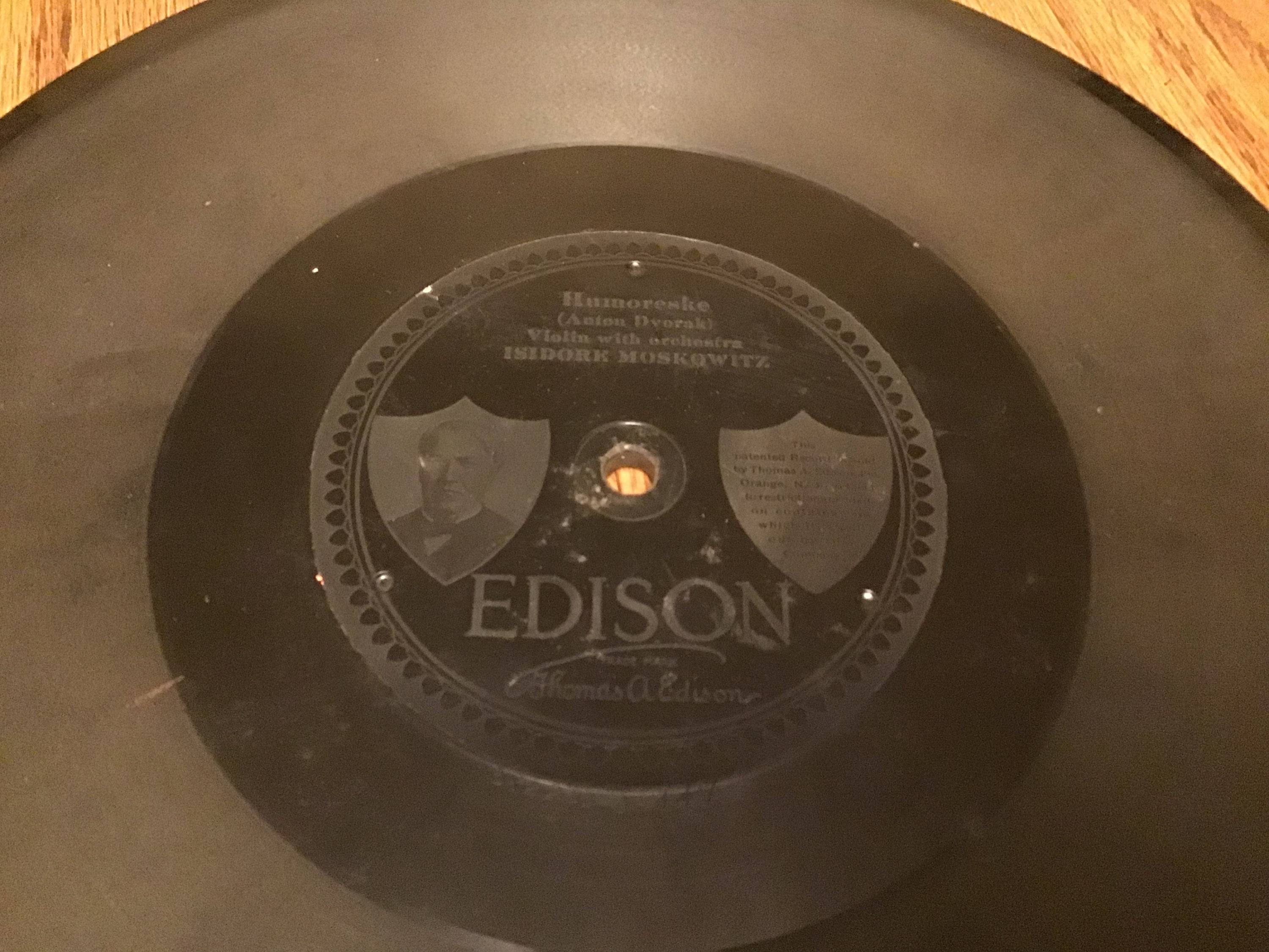 Vintage Edison Thick Record B 5 Melody in F Anton Rubinstein Flip Side ...