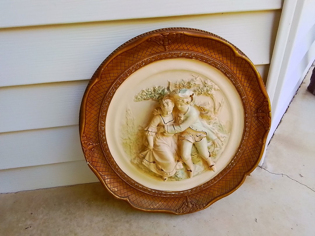 Vintage 3D Ceramic Victorian Couple's Silhouette . Made in Occupied ...