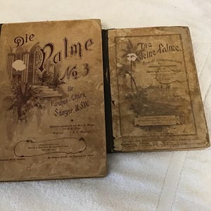 Two Antique 1895 Hard Cover German Song Books/hymnals. - Etsy