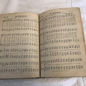Two Antique 1895 Hard Cover German Song Books/hymnals. - Etsy